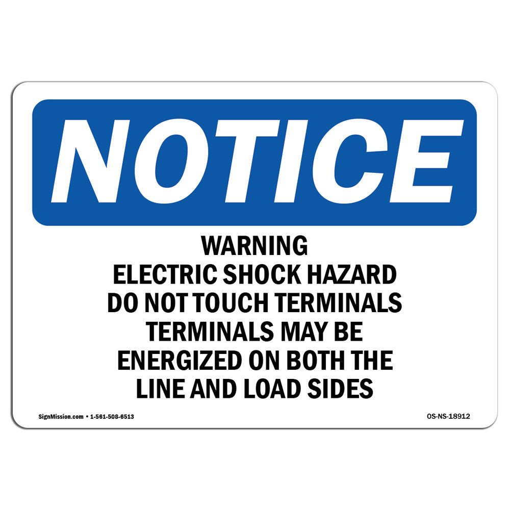 SignMission Warning Electric Shock Hazard Do Not Touch Sign | Wayfair