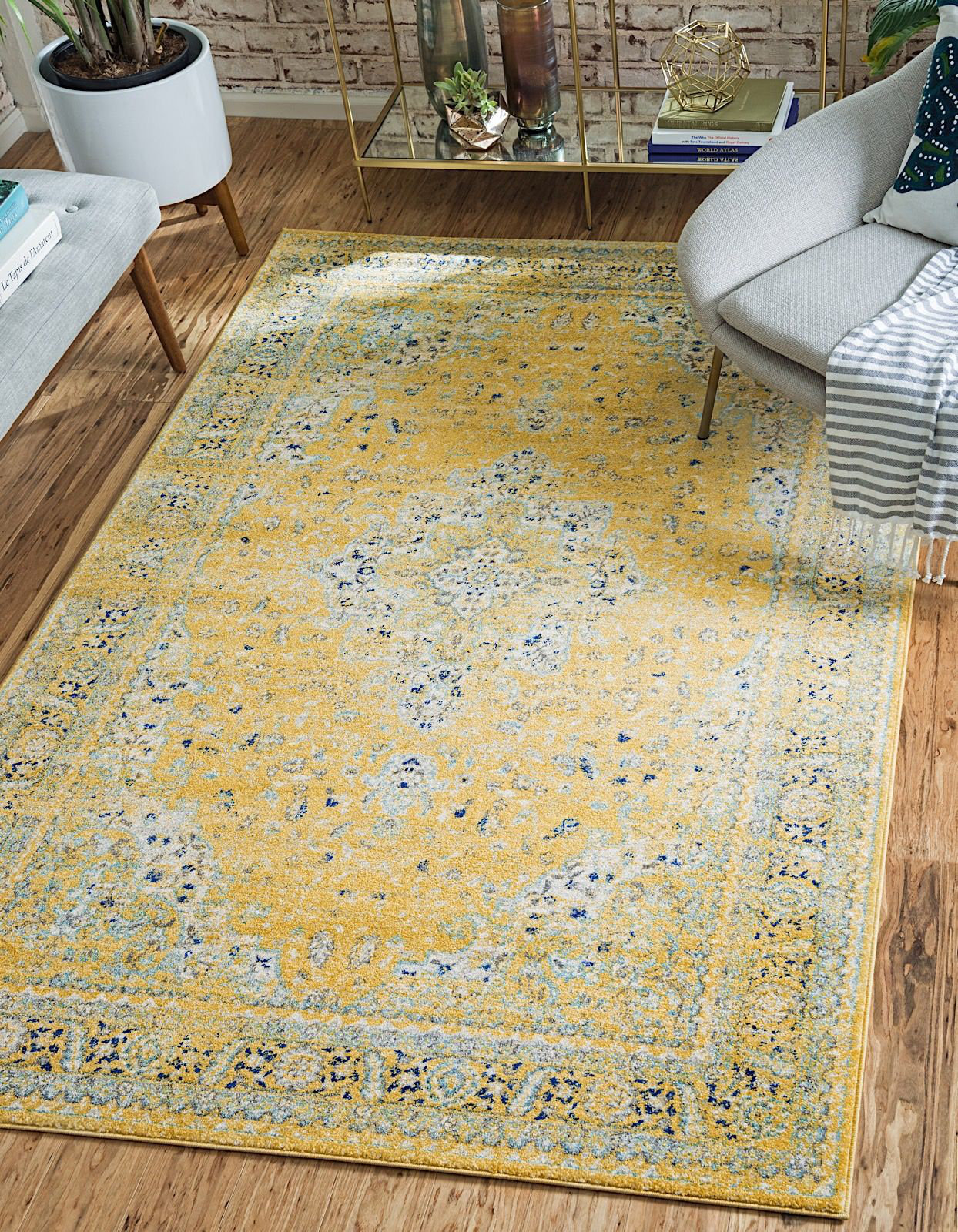 Charlton Home Traditional Kasha Runner Rug Saffron Colour - Wayfair Canada