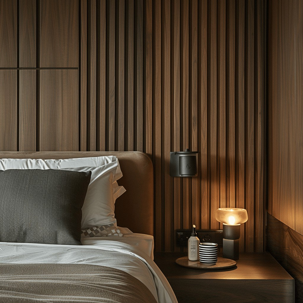 Wood Panel Walls USA Walnut Slat Tambour Wood Panels | Wayfair