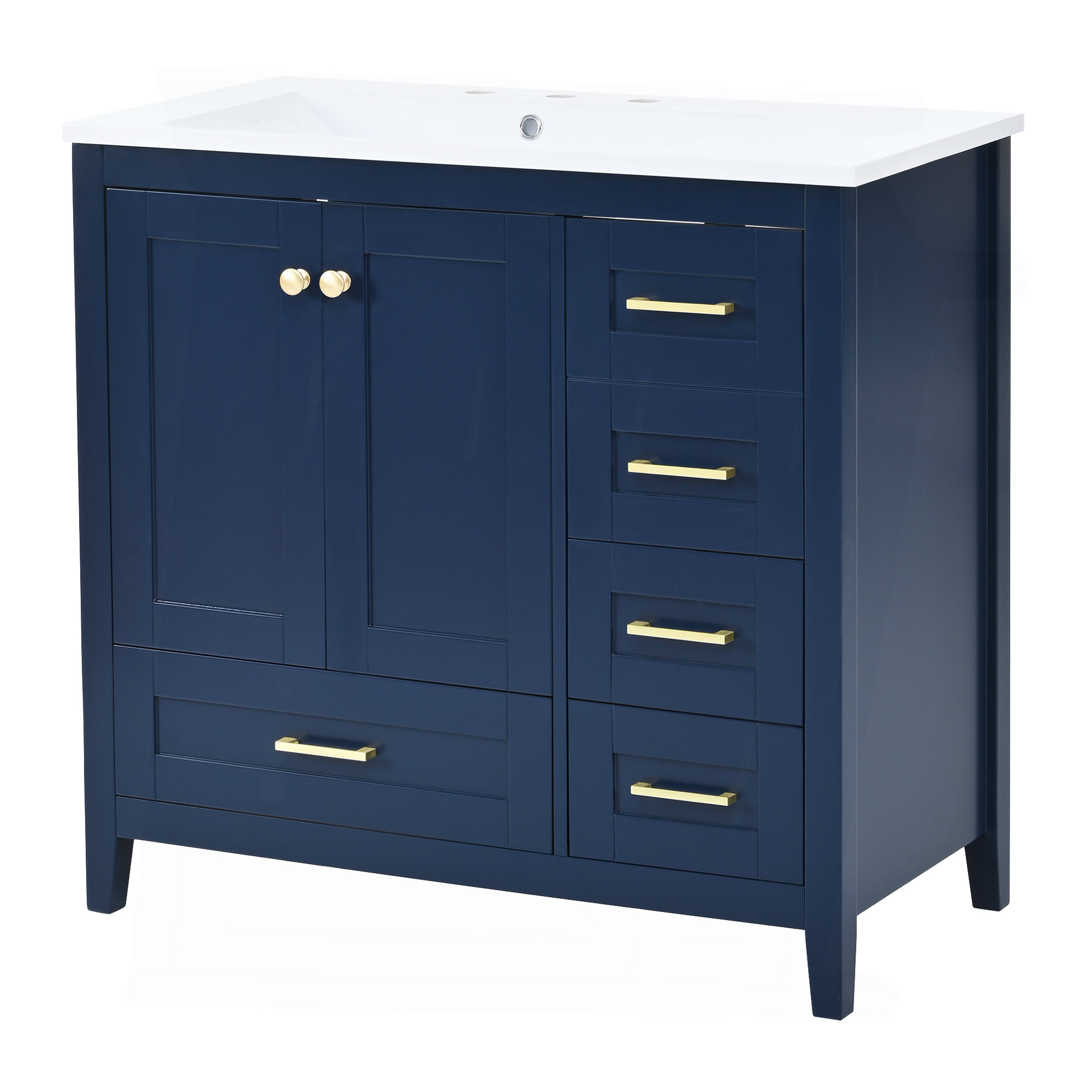 Hokku Designs Modern Freestanding Bathroom Vanity Set With Multiple ...