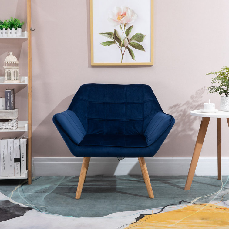 Canora Grey Ahkari Velvet Armchair & Reviews | Wayfair.co.uk