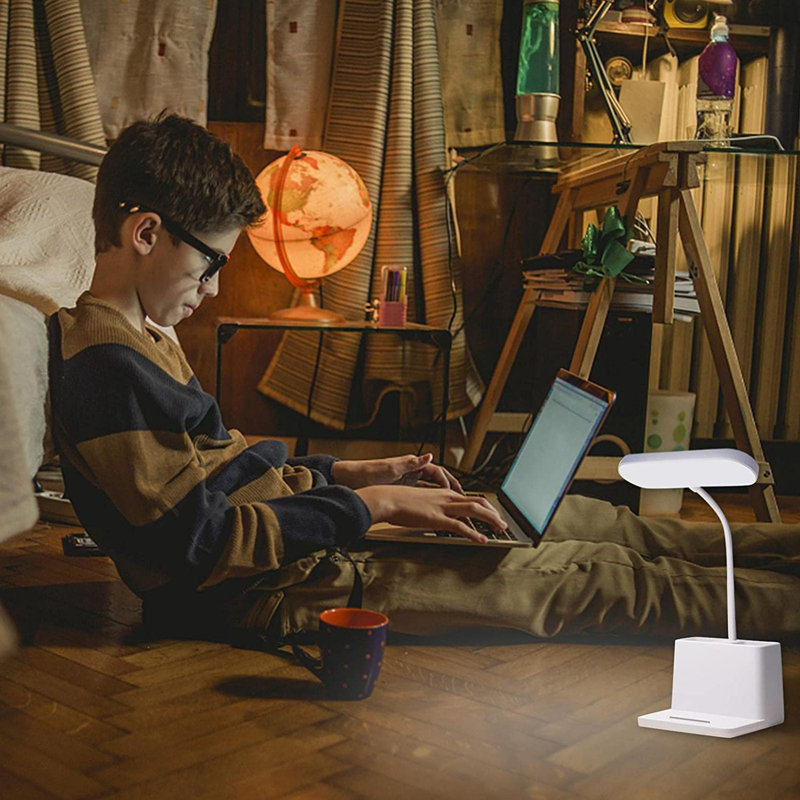 Ebern Designs 4.52'' White Desk Table Lamp & Reviews | Wayfair