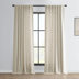 Three Posts™ Clem Heavy Faux Linen Light Filtering Curtains For Bedroom ...