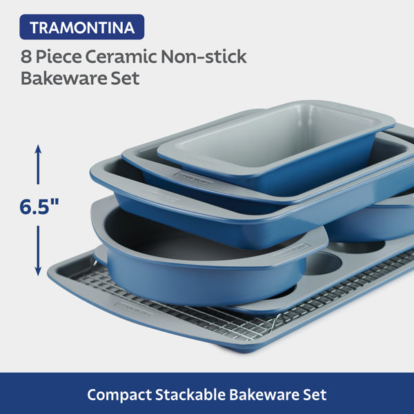 Tramontina Rise 8-piece Ceramic Baking Pans Set, Non Stick Essential ...