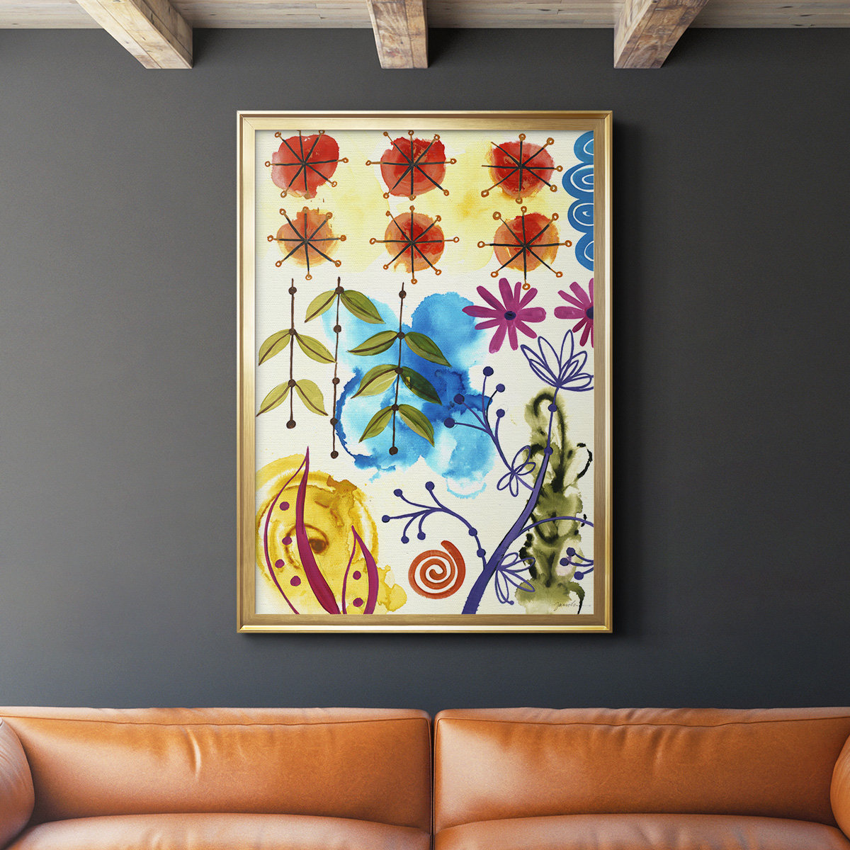Red Barrel Studio Flower Power II Premium Framed Print - Ready To Hang ...