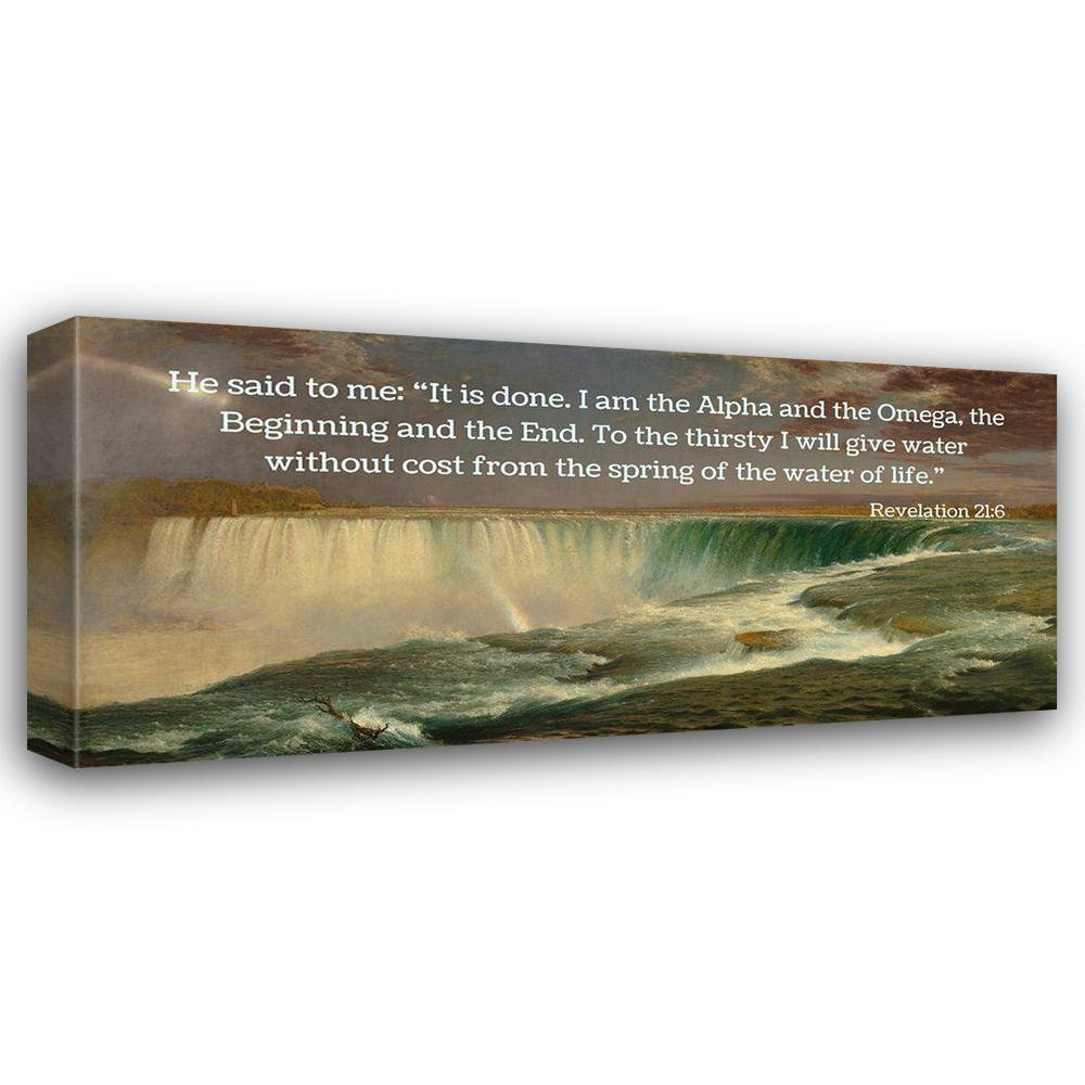Trinx ArtsyQuotes Canvas Art: Bible Verse Quote Revelation 21:6 ...