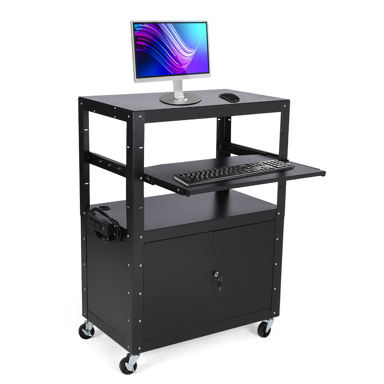 FDFK Av Cart With Wheels Mobile Utility Cart Workstation | Wayfair
