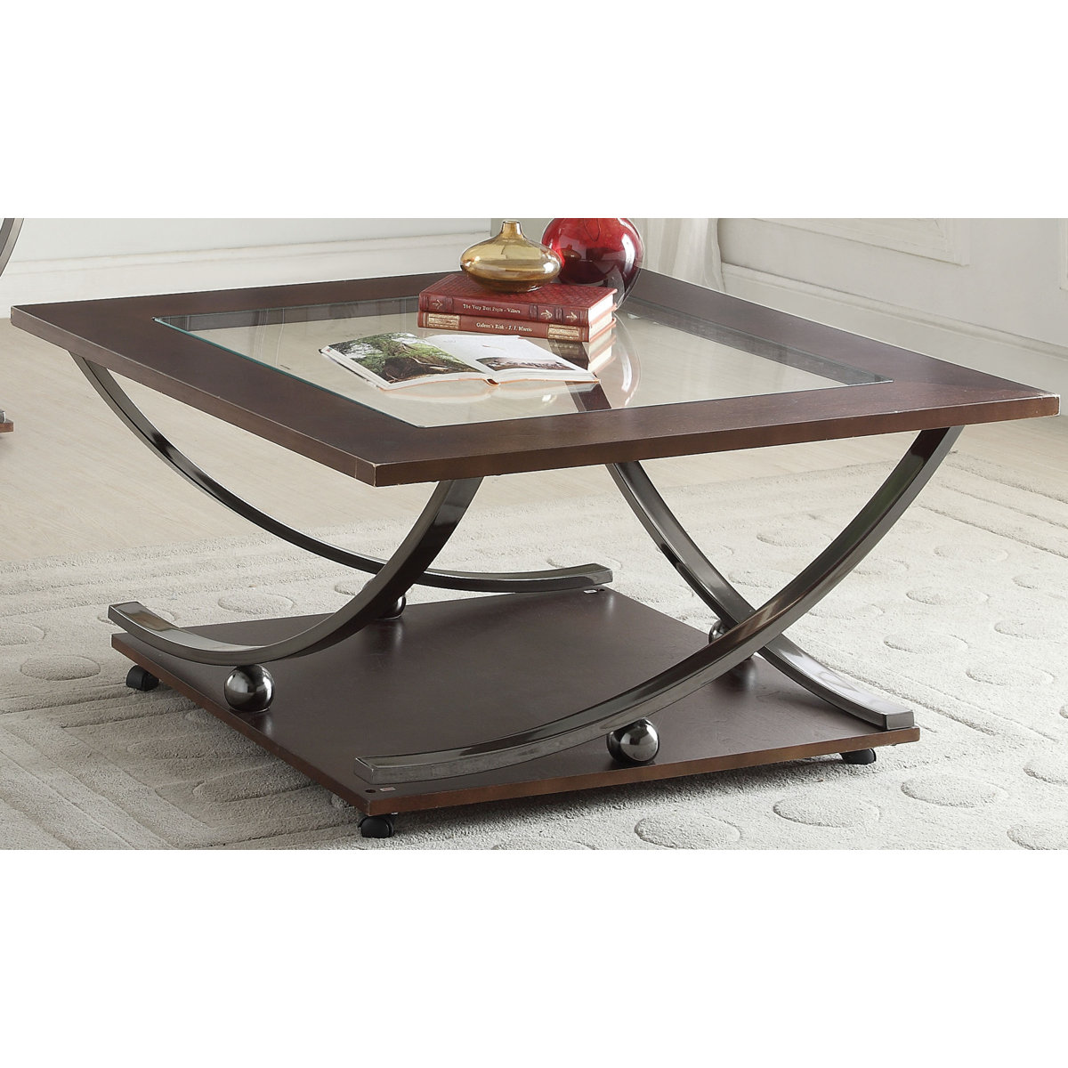 Orren Ellis Altonya Wheel Coffee Table with Storage | Wayfair