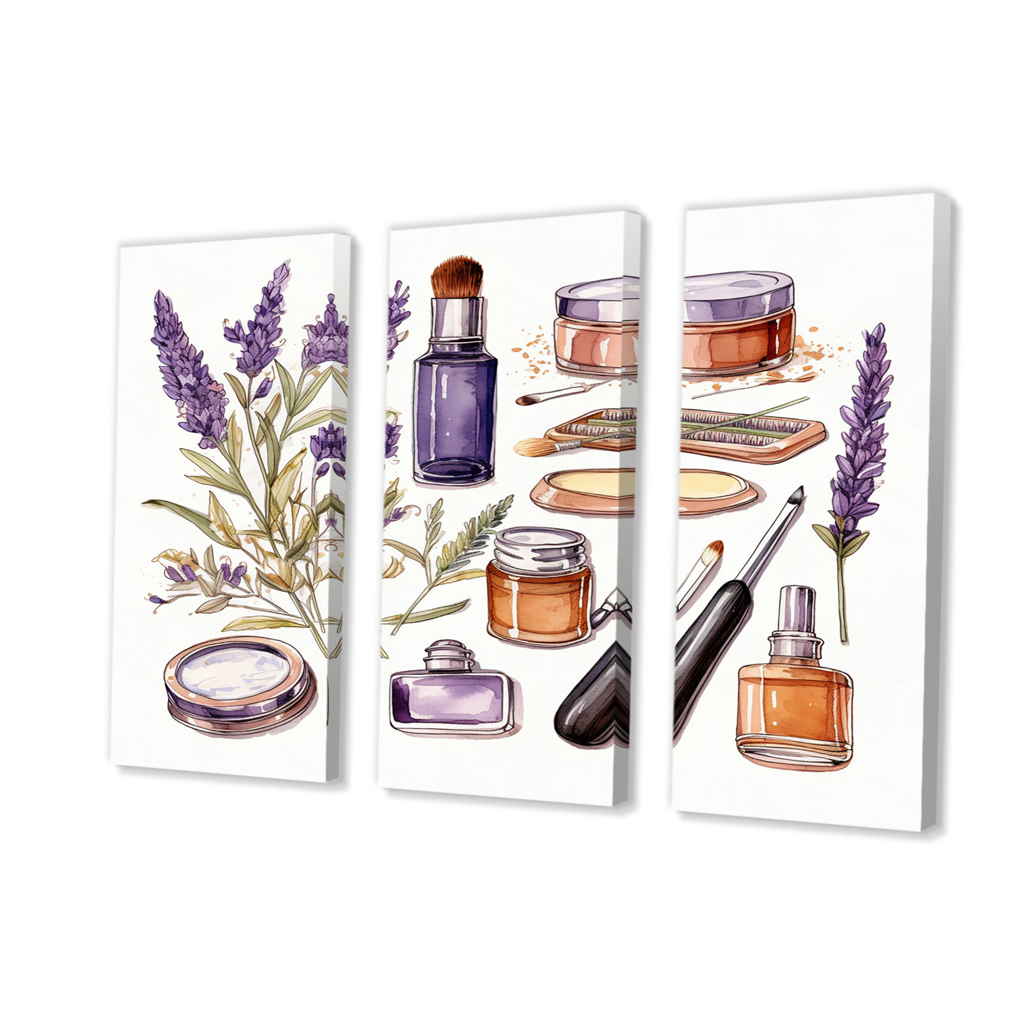 Design Art Natural Cosmetics Lavender Eco Make-Up - Toiletries Canvas ...