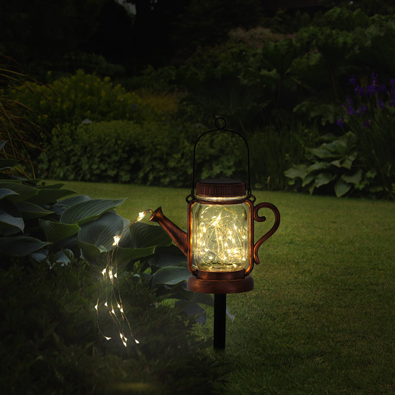 Haitral 17.72" Solar Powered Integrated LED Outdoor Lantern & Reviews ...