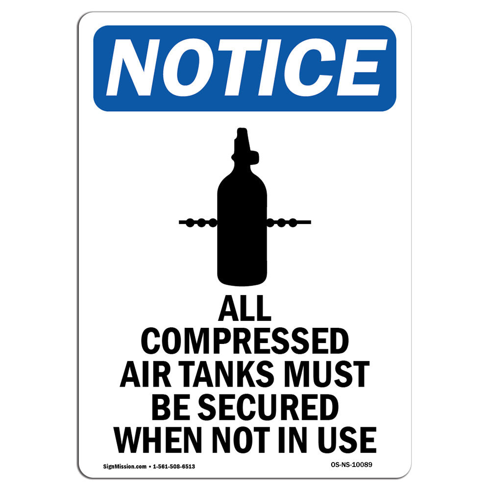 SignMission Osha Notice - All Compressed Air Sign with Symbol | Wayfair