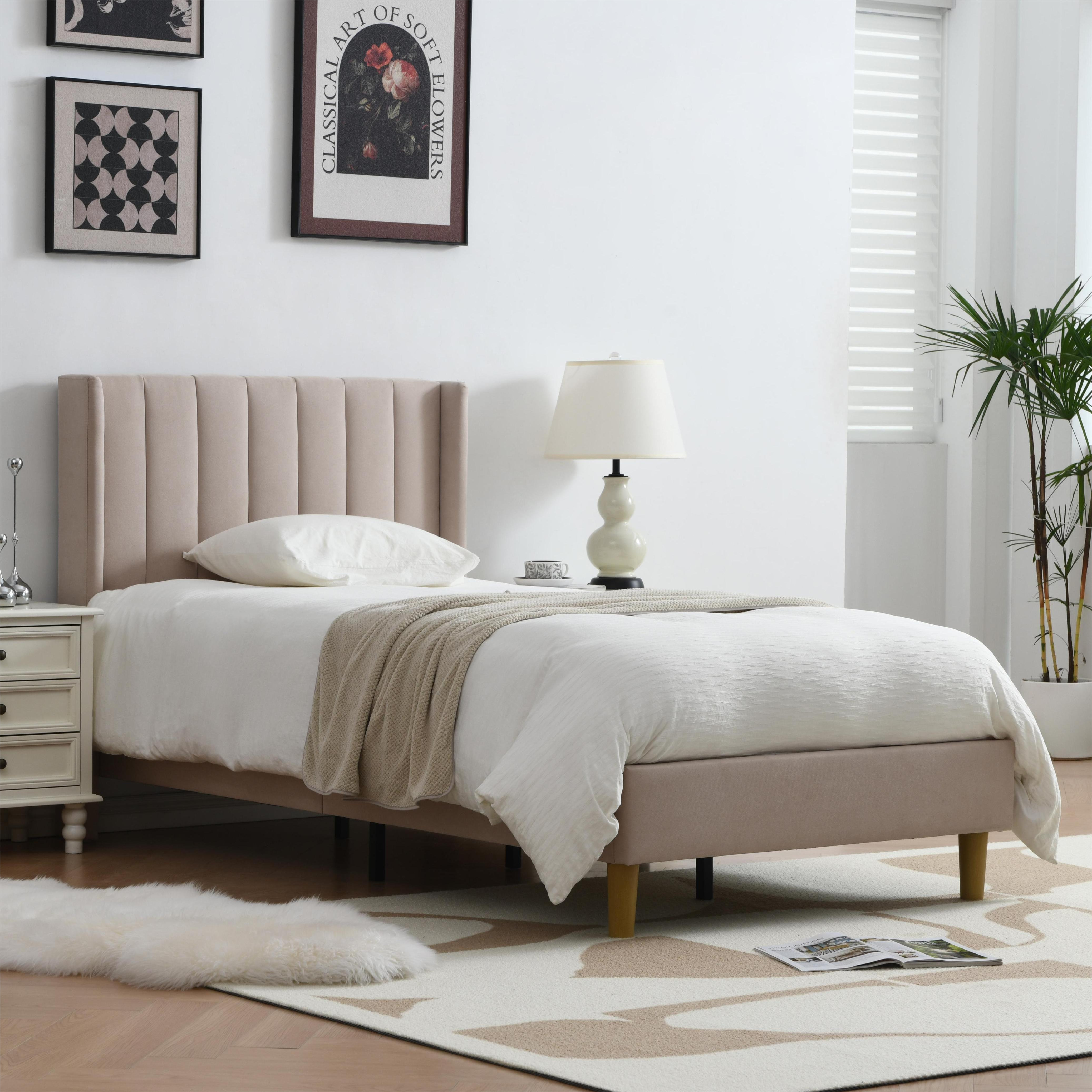 Ebern Designs Torrick Upholstered Wingback Bed & Reviews - Wayfair Canada