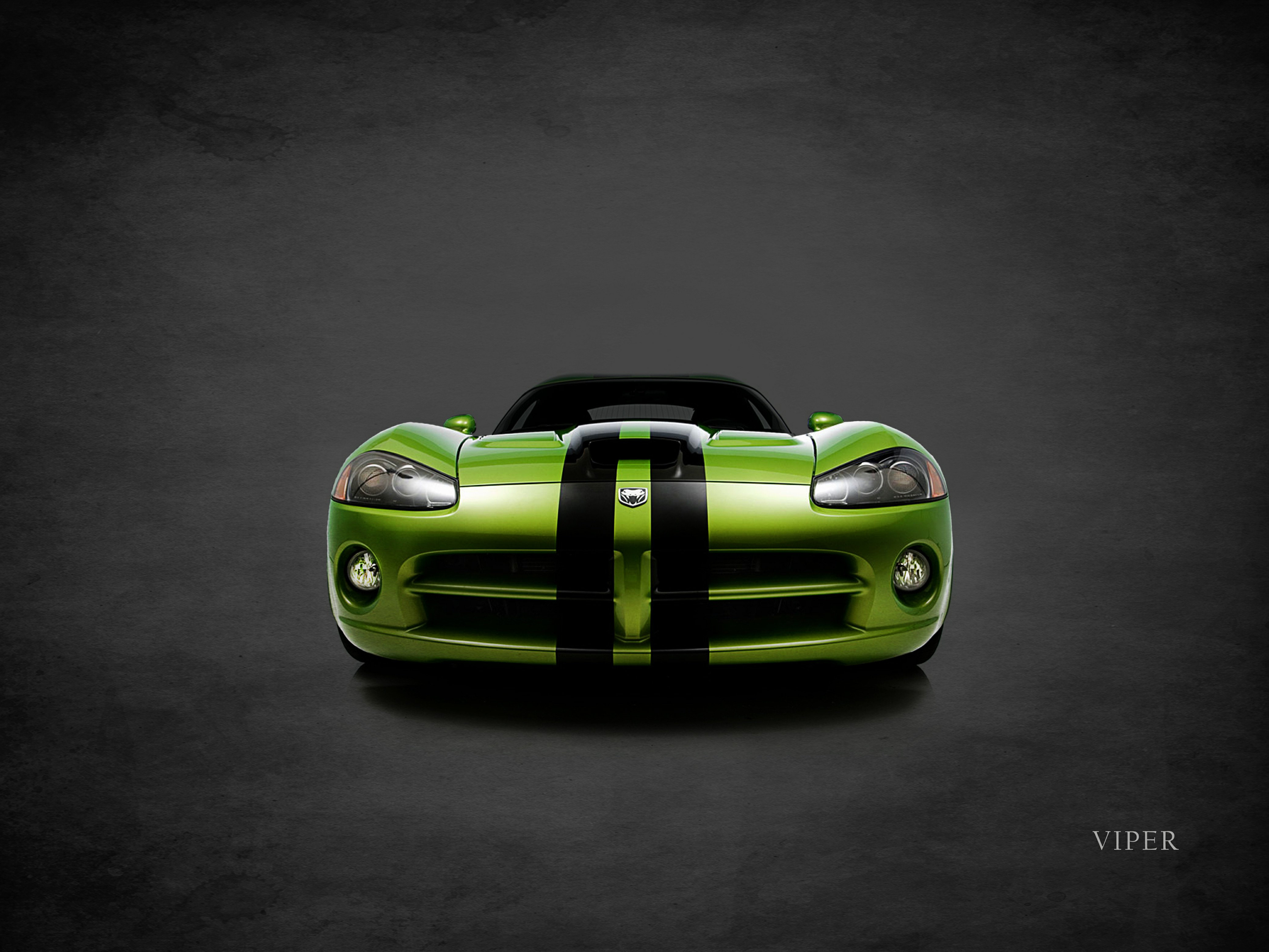 Ebern Designs Dodge Viper Green - Wrapped Canvas Print | Wayfair