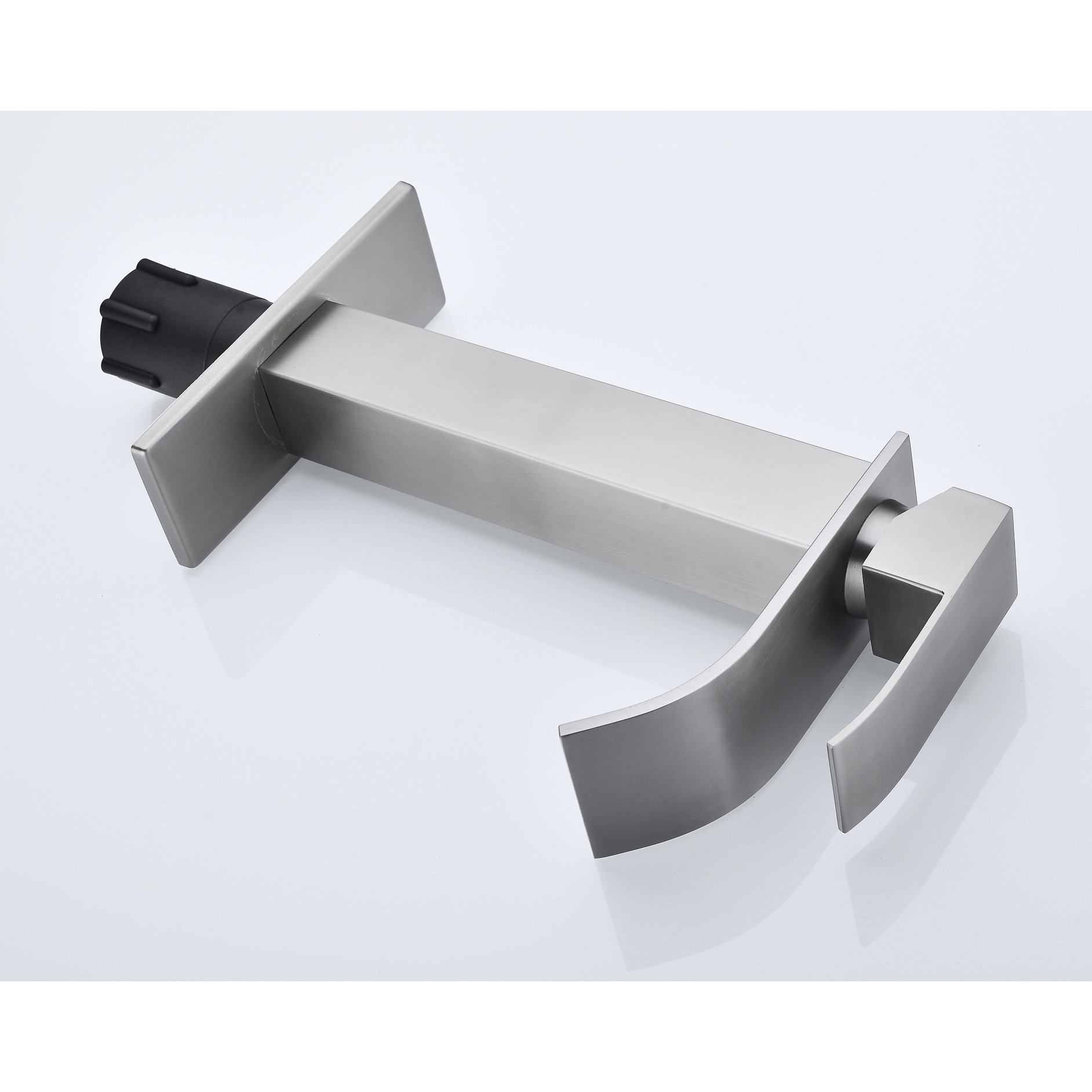 Wovilo Waterfall Spout Bathroom Sink Tap, Brushed Gold Single Handle ...