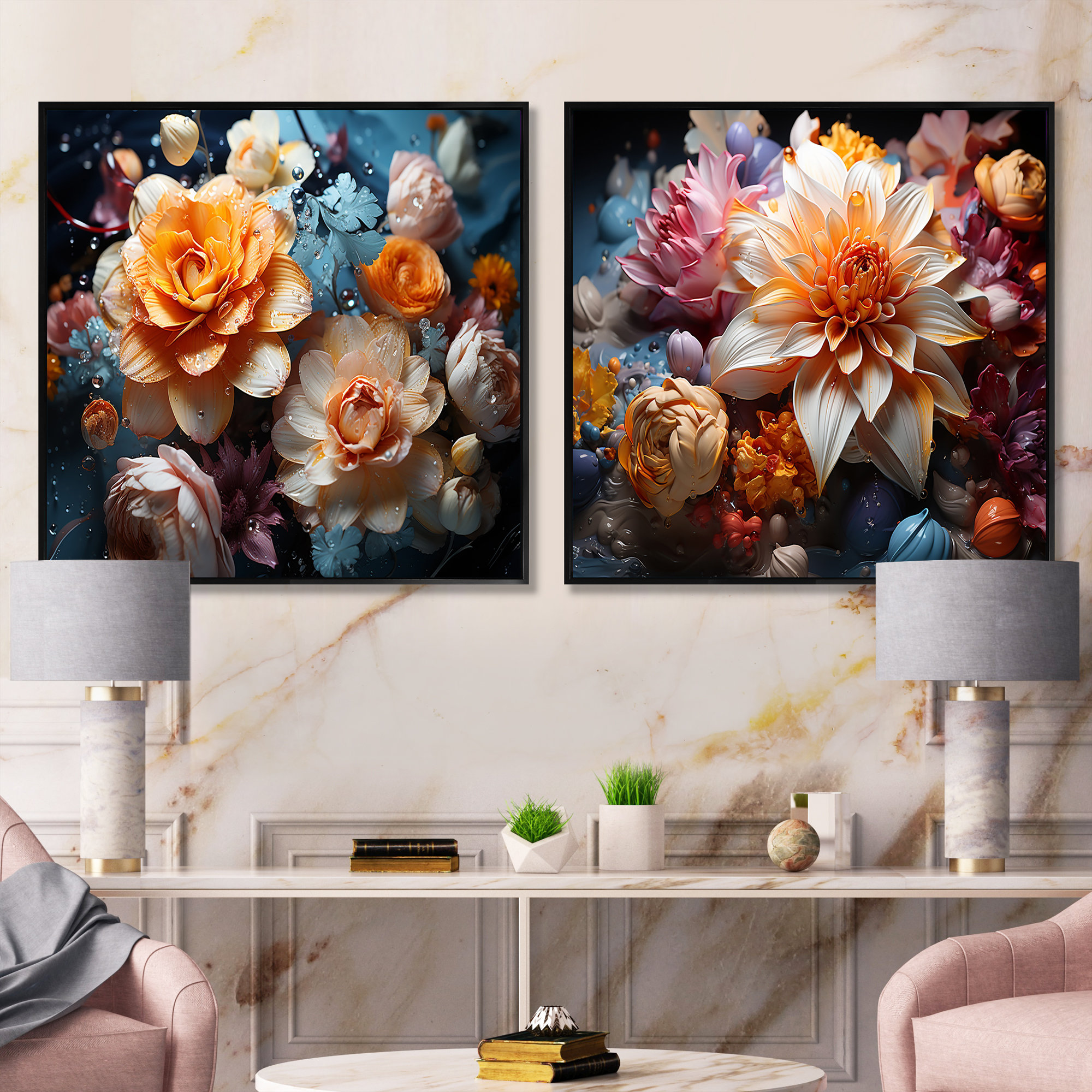 Latitude Run® White Abstract Still Lifes - Abstract Still Lifes Square ...