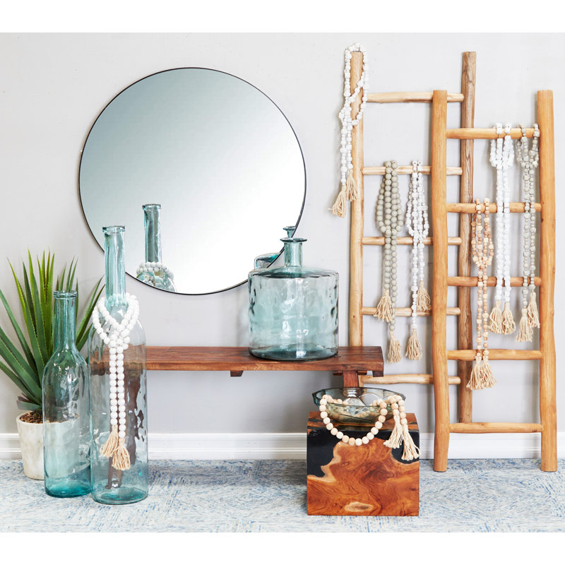 Kelly Clarkson Home Teak Wood Handmade 4 Rack Ladder 18" x 2" x 59 ...