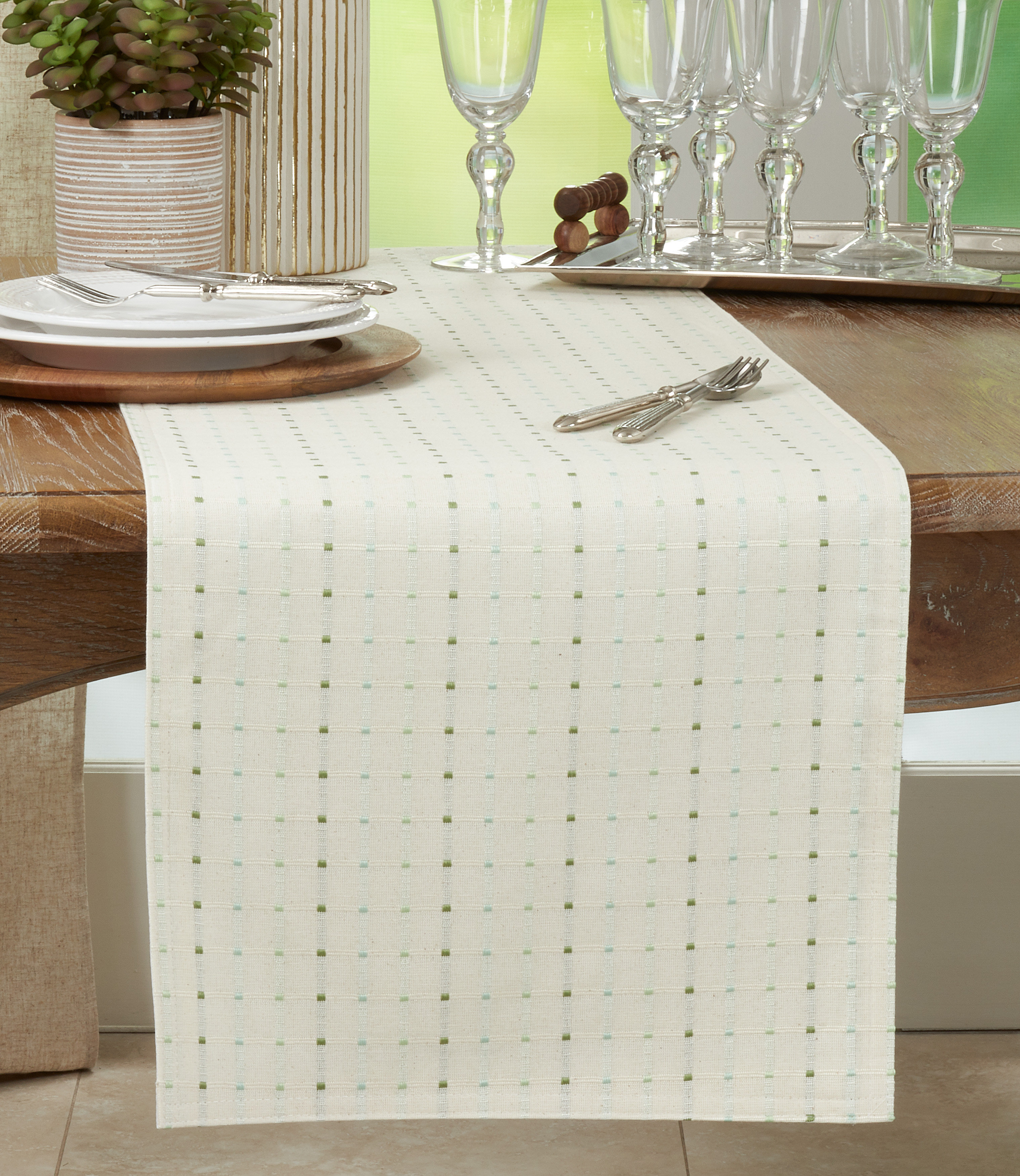 Winston Porter Queensbury Box Stitched Table Runner & Reviews - Wayfair ...