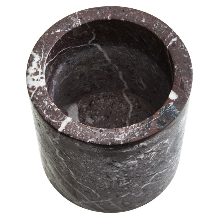 Metro Lane Brenlee Red Marble Ice Bucket | Wayfair.co.uk