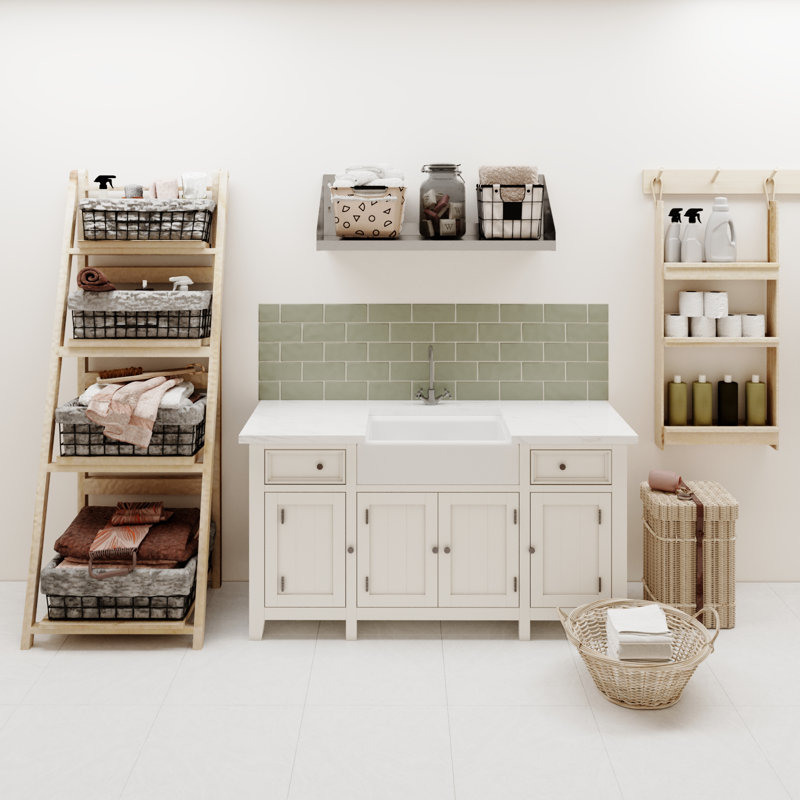 Amgood 12 in. x 36 in. Stainless Steel Wall Shelf with Side Guards ...