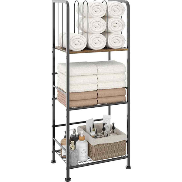 TELOVIN Towel Rack Free Standing 3-Tier M-Shaped Detachable Dividers ...