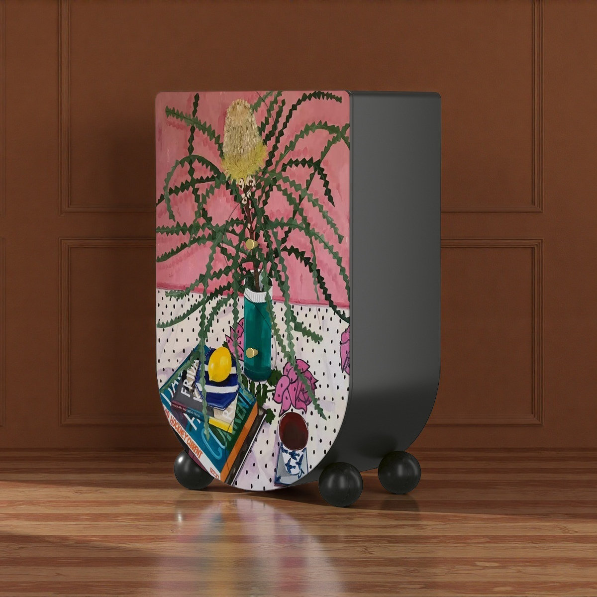 East Urban Home Abstract Still Life Solid Wood Cabinet for Home | Wayfair