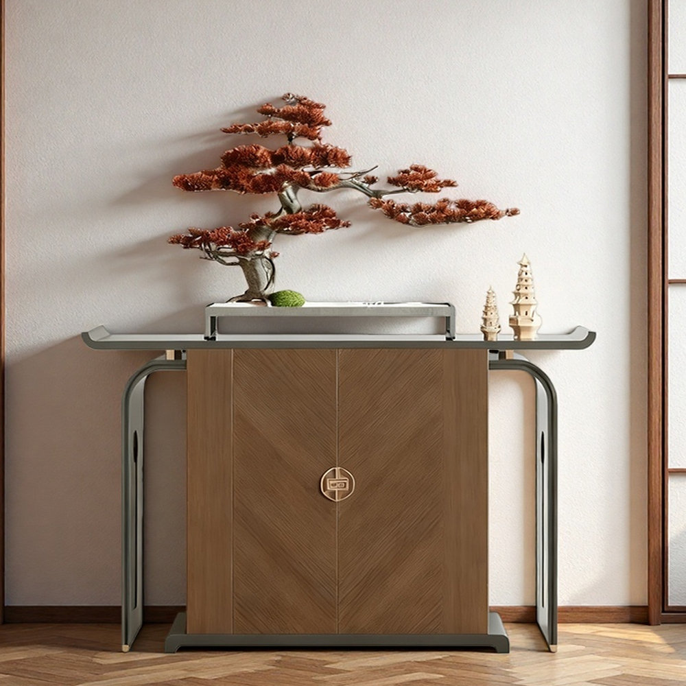 Orren Ellis New Chinese Style Solid Wood Entryway Cabinet | Wayfair