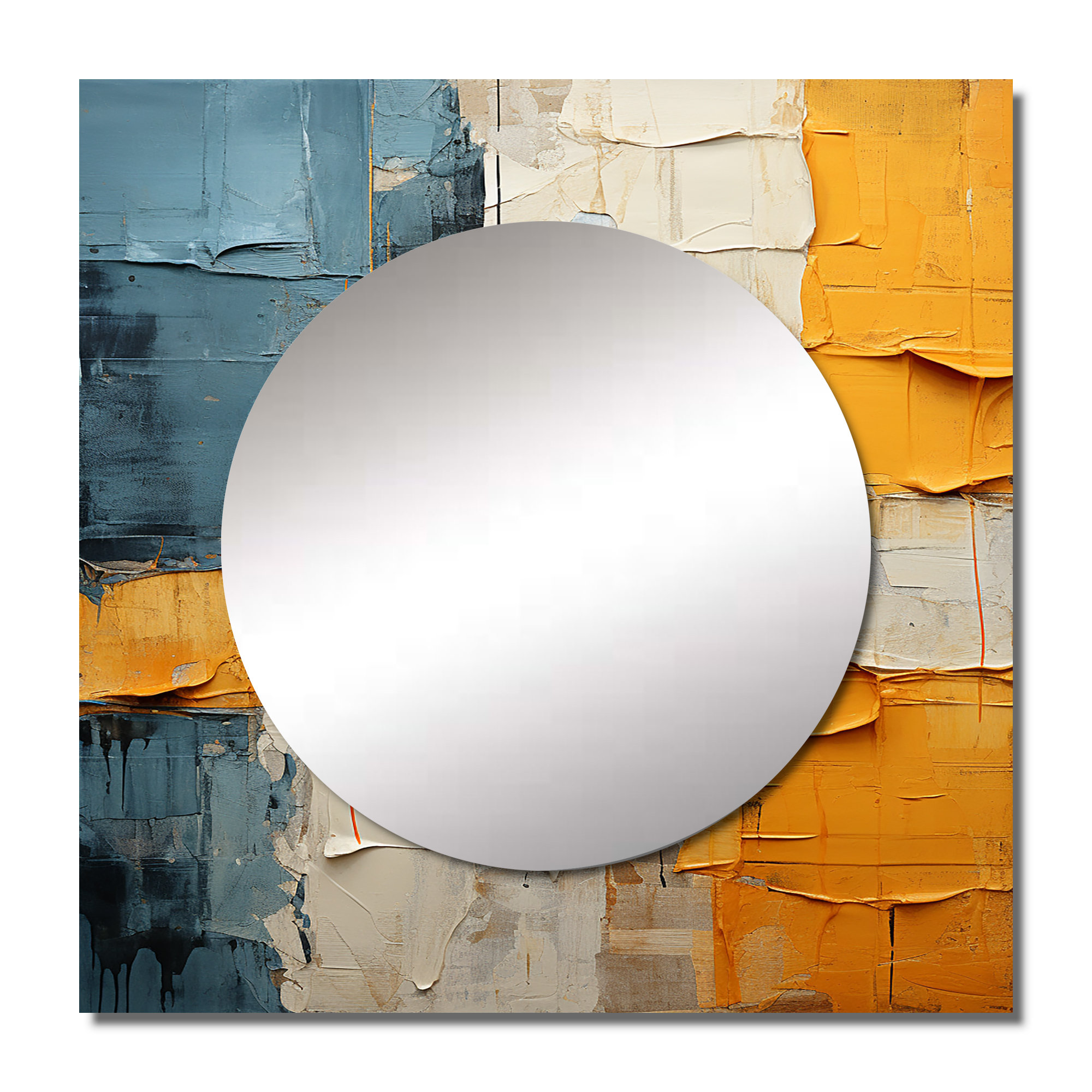 East Urban Home Essinger - Abstract Large Square Mirror For Wall Art ...