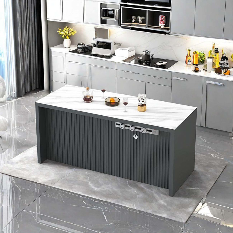 Hart Enjoy life Light luxury rock slab island counter console | Wayfair
