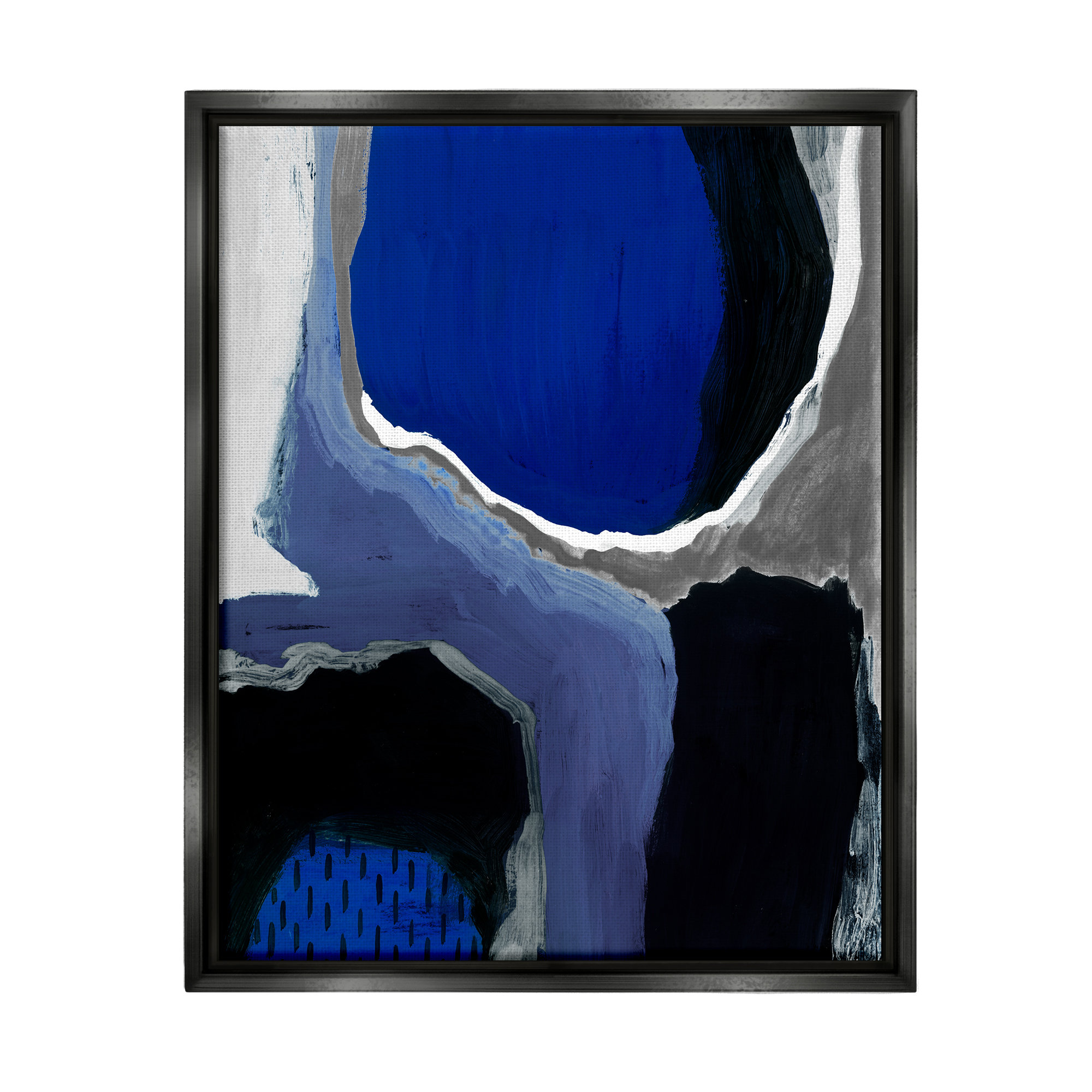 Stupell Industries Abstract Masculine Cobalt Blue Grey Black Design ...