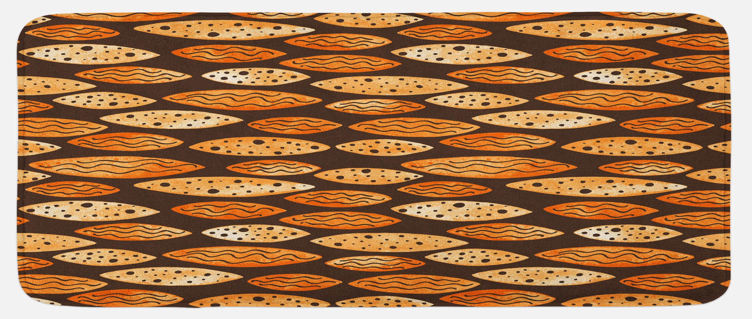 East Urban Home Geometrical Pattern With Orange Watercolor Shapes Spots ...