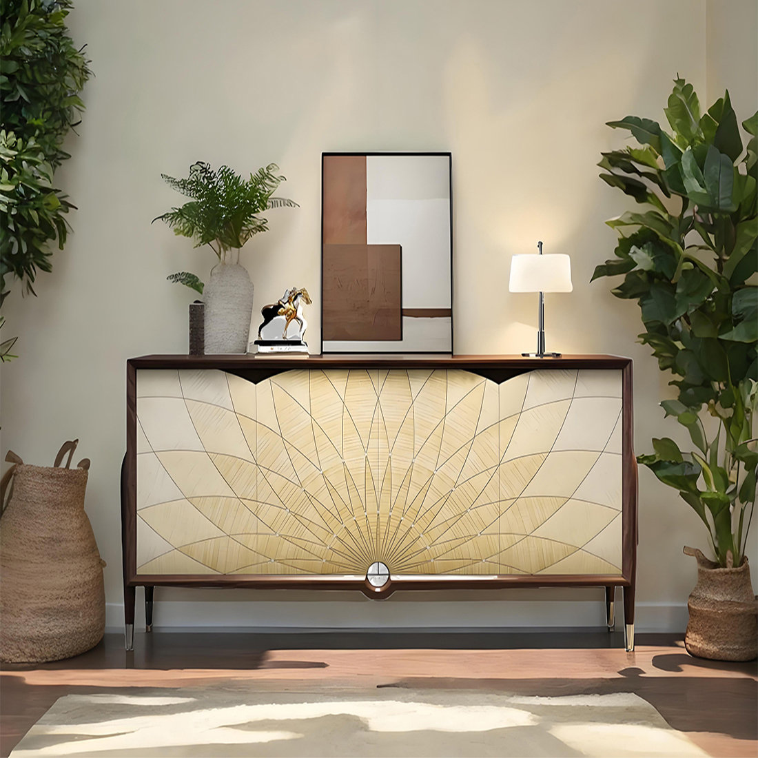 Morpho Nest Creations Simple solid wood side cabinet - Wayfair Canada