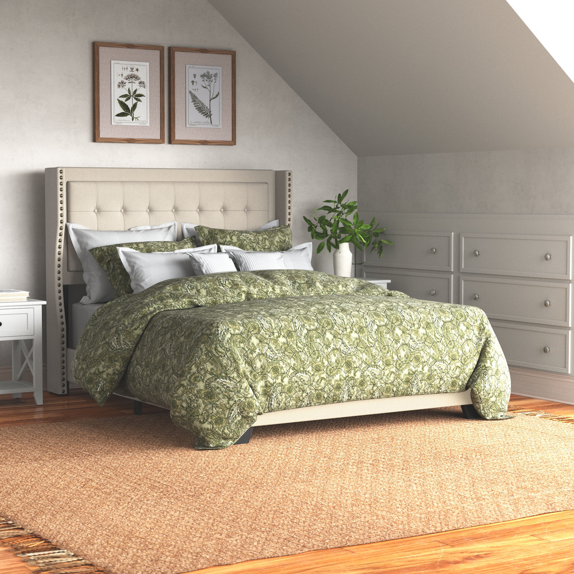 Andover mills upholstered headboard store