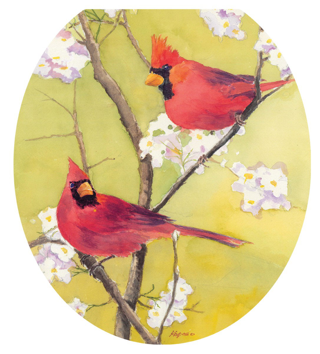 Toilet Tattoos Cardinal Birds Toilet Seat Decal – Toilet Tattoos Static ...