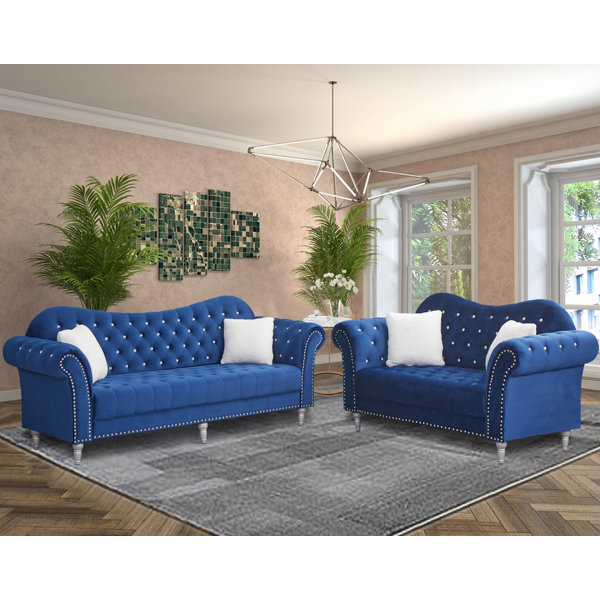 Blue Living Room Sets & Couches You'll Love | Wayfair
