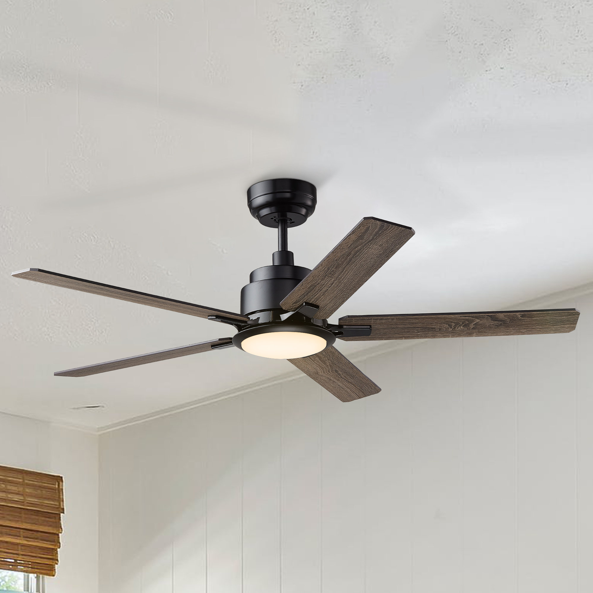 Latitude Run® Sreeja Smart 5 - Blade LED Ceiling Fan with Remote ...