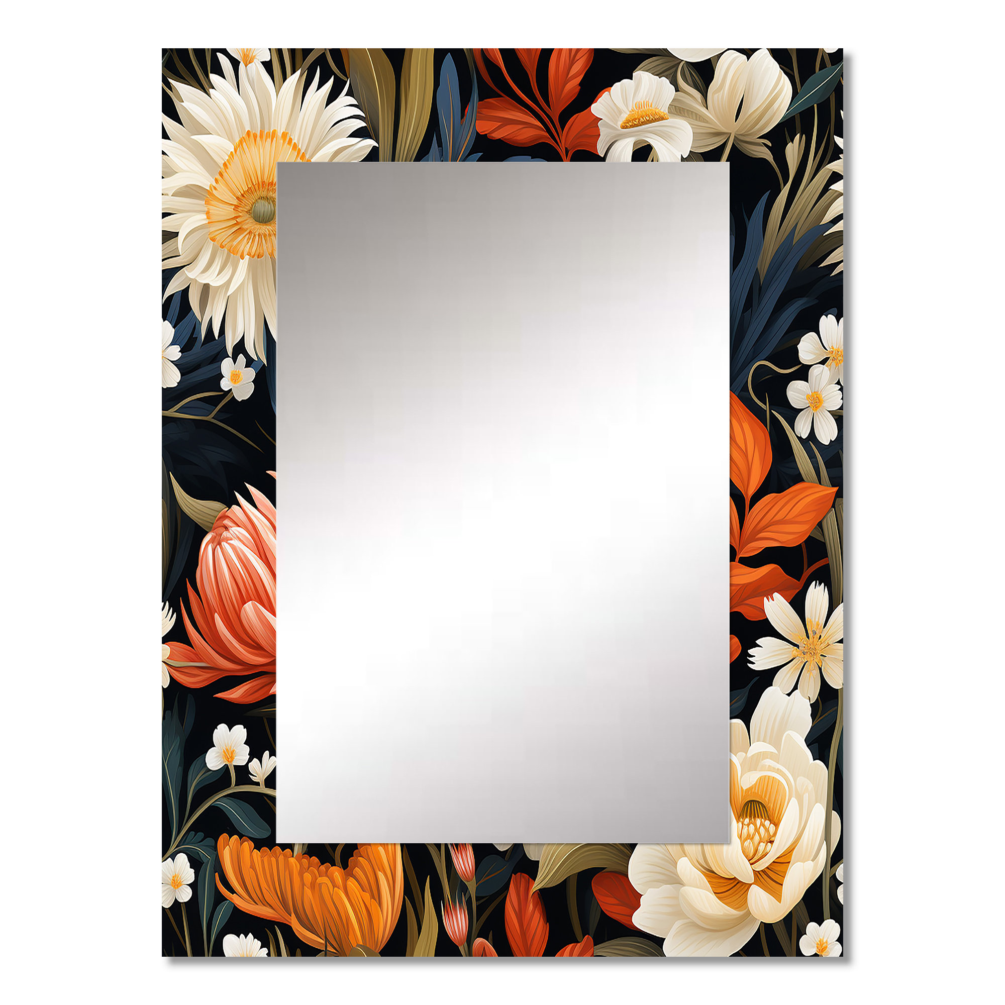 Dakota Fields Bohara Orange And Beige Tropical Pattern - Floral Wall ...