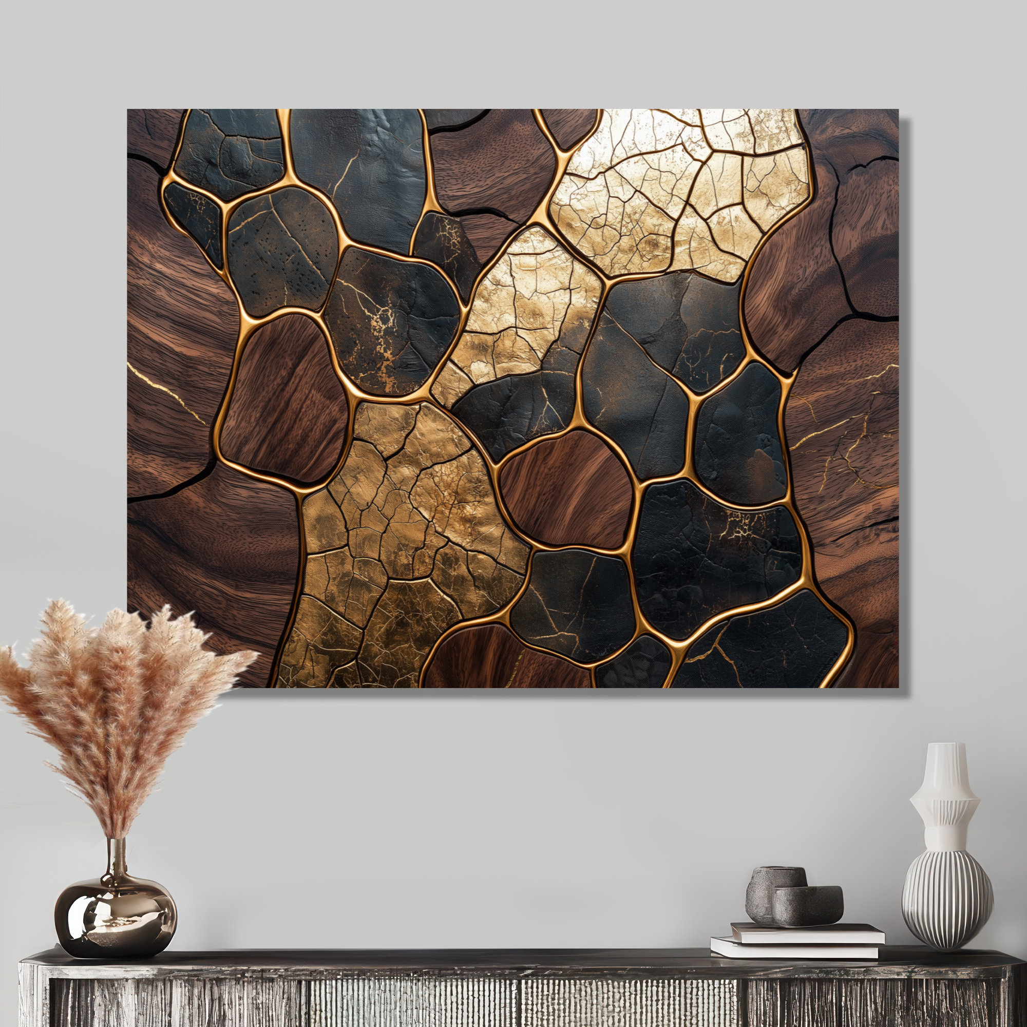 Wrought Studio™ Soft Neutral Earth Color Marble Balance II - Abstract ...