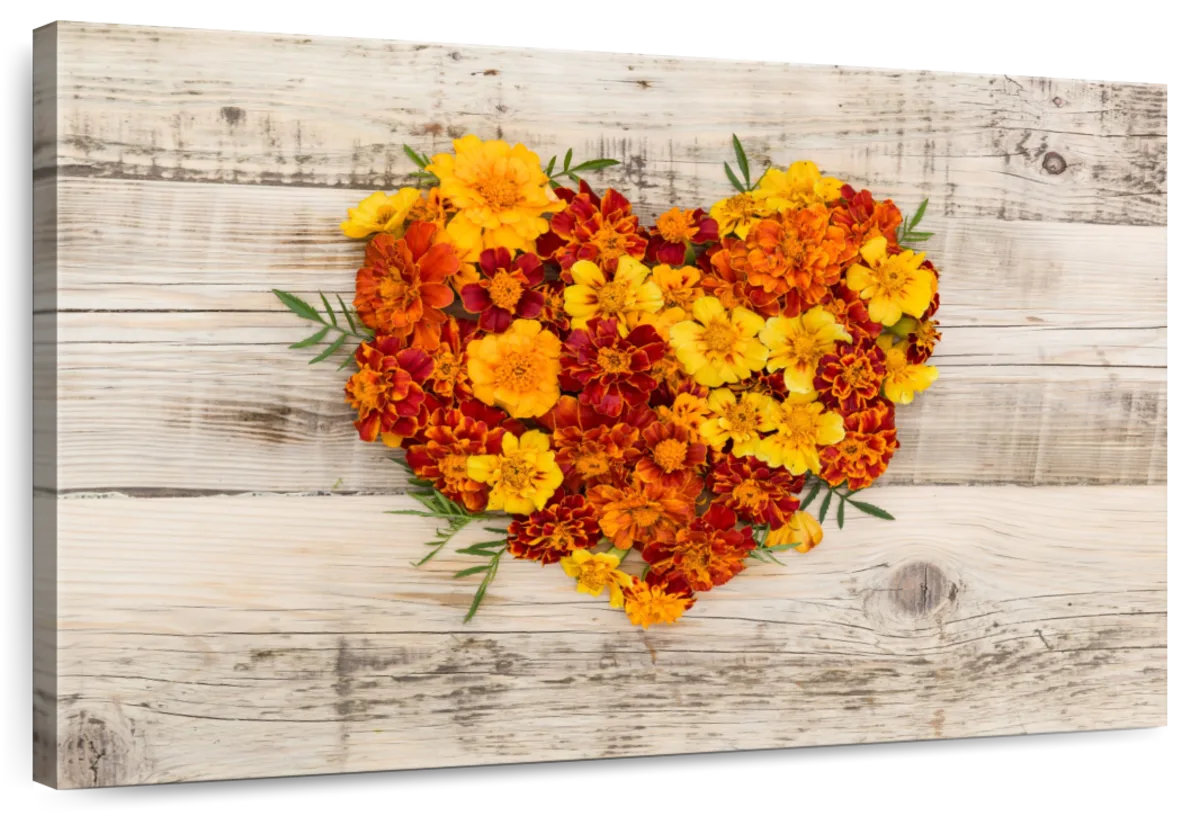 Lark Manor™ Harnek Marigold Heart Bouquet | Wayfair