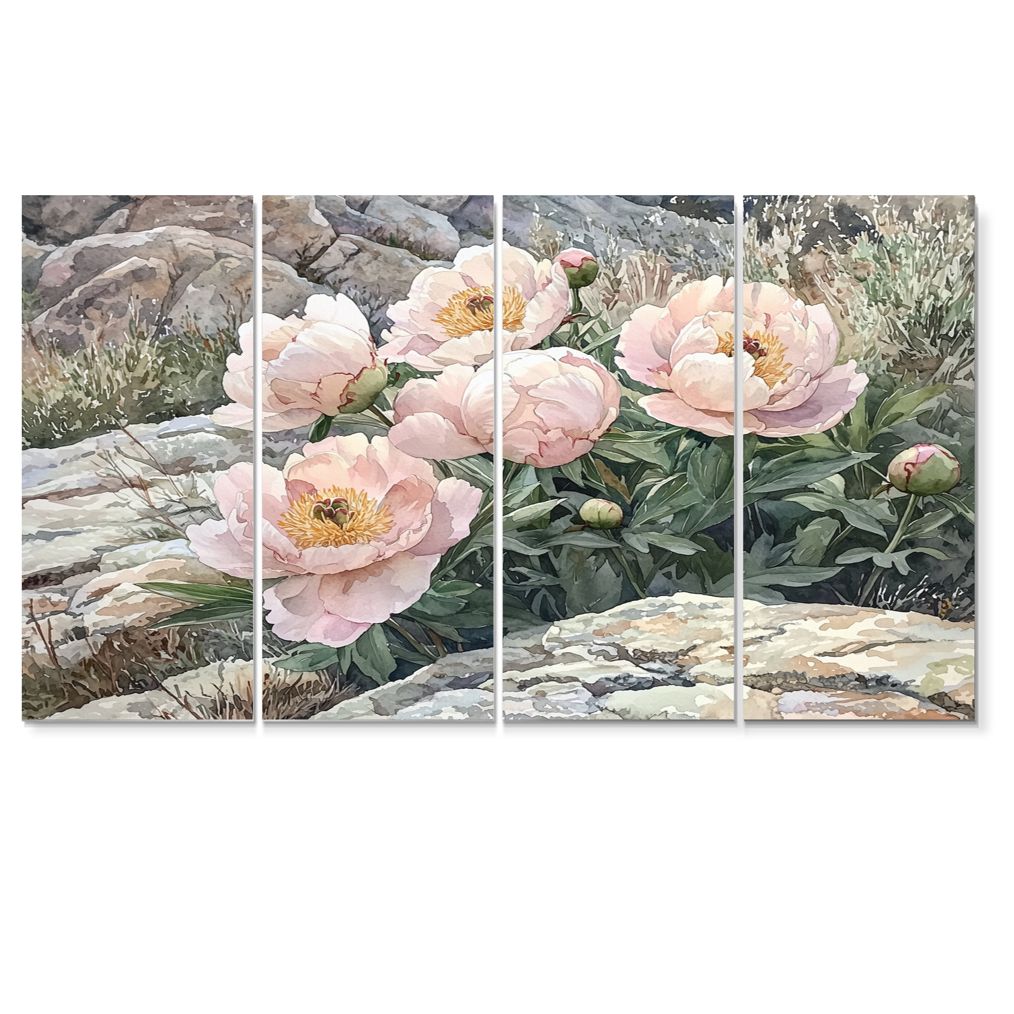 Winston Porter Peonies In The Rocky Foothills II - Peonies Wall Art ...
