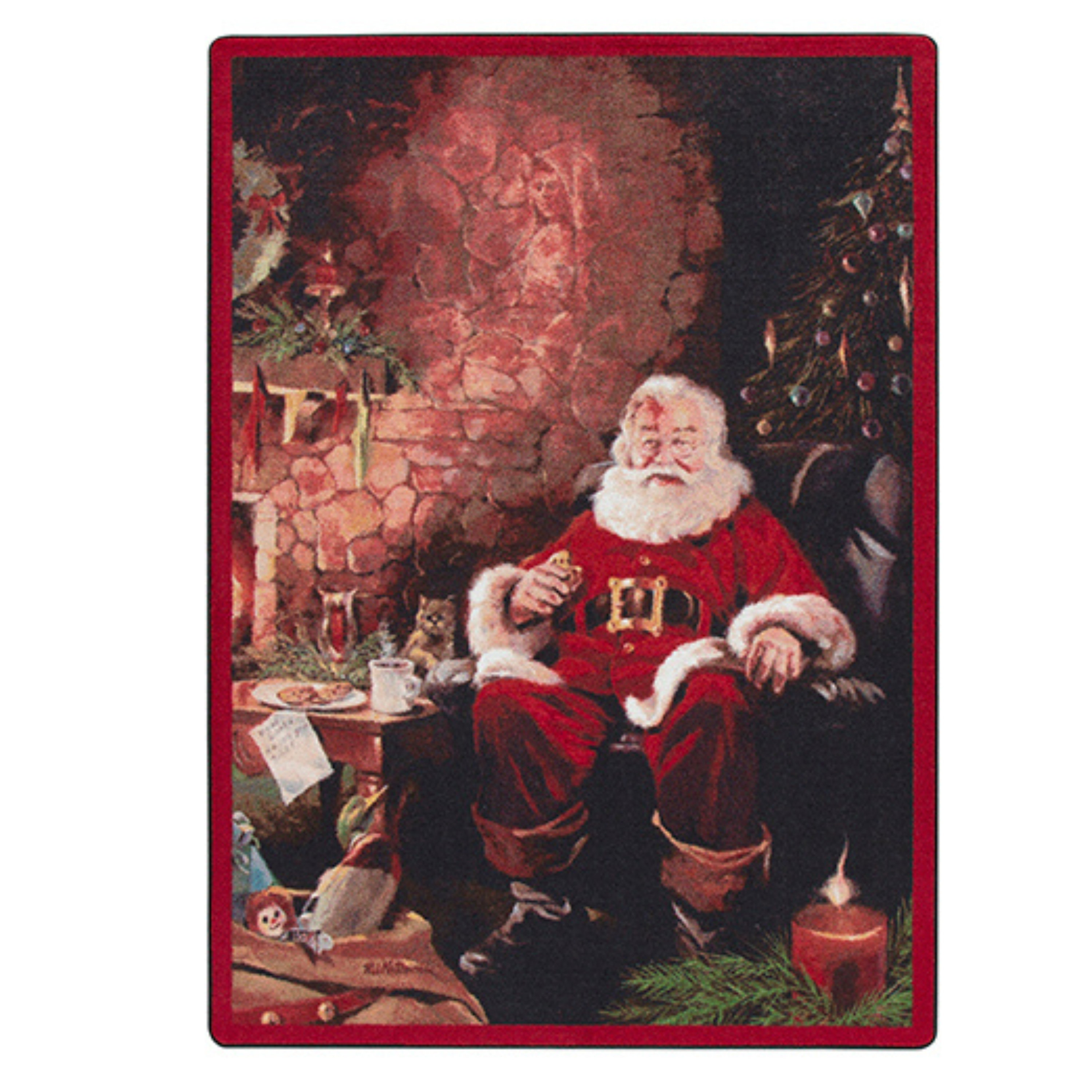 Milliken Rectangle: 5'4" x 7'8" - RJ McDonald Santa Treats Novelty Rug ...