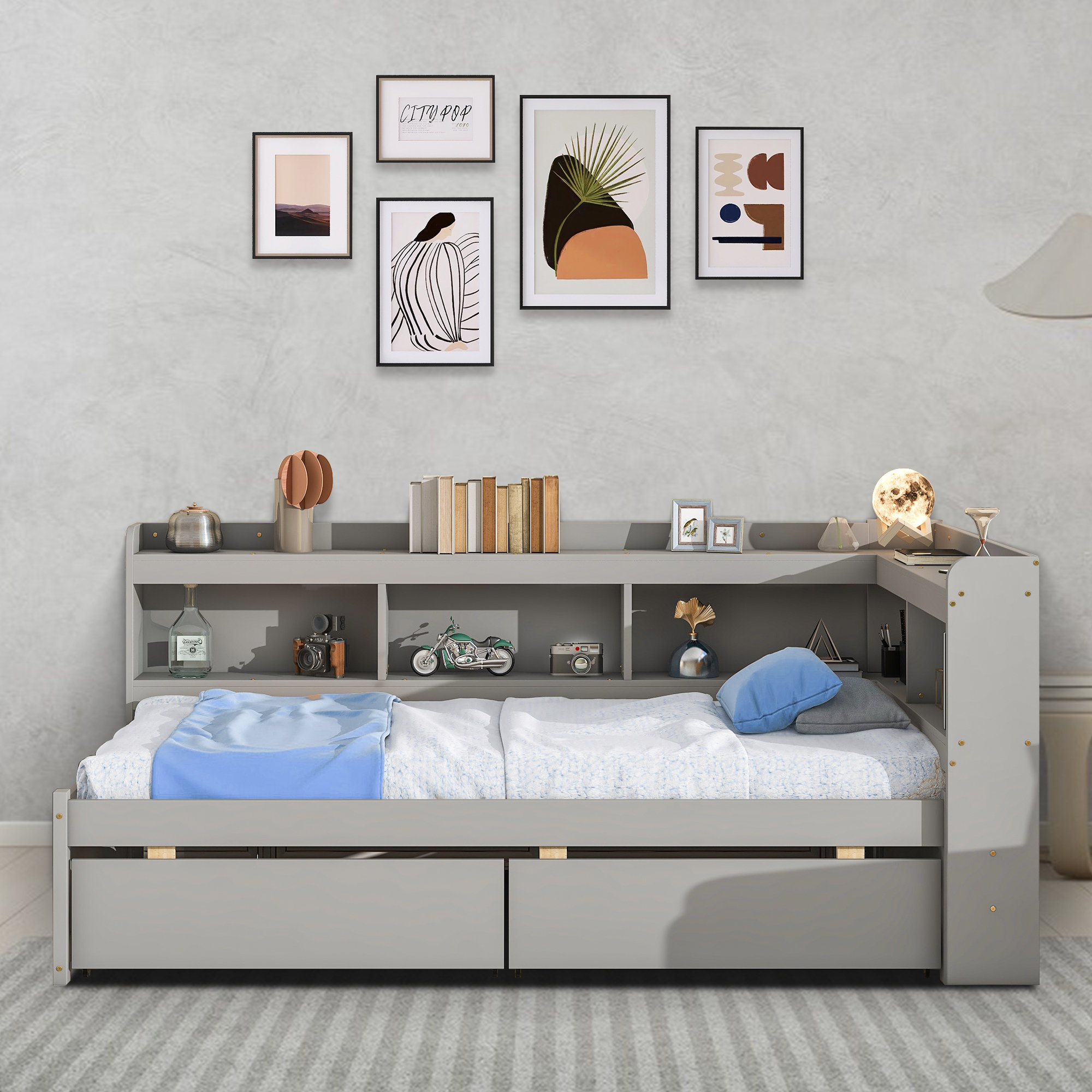 Red Barrel Studio Mayah Versatile Platform Storage Bed with Drawers and ...