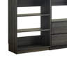 Benjara Dee Modular Closet System, 2 Clothing Racks, 6 Shelves, Dark ...