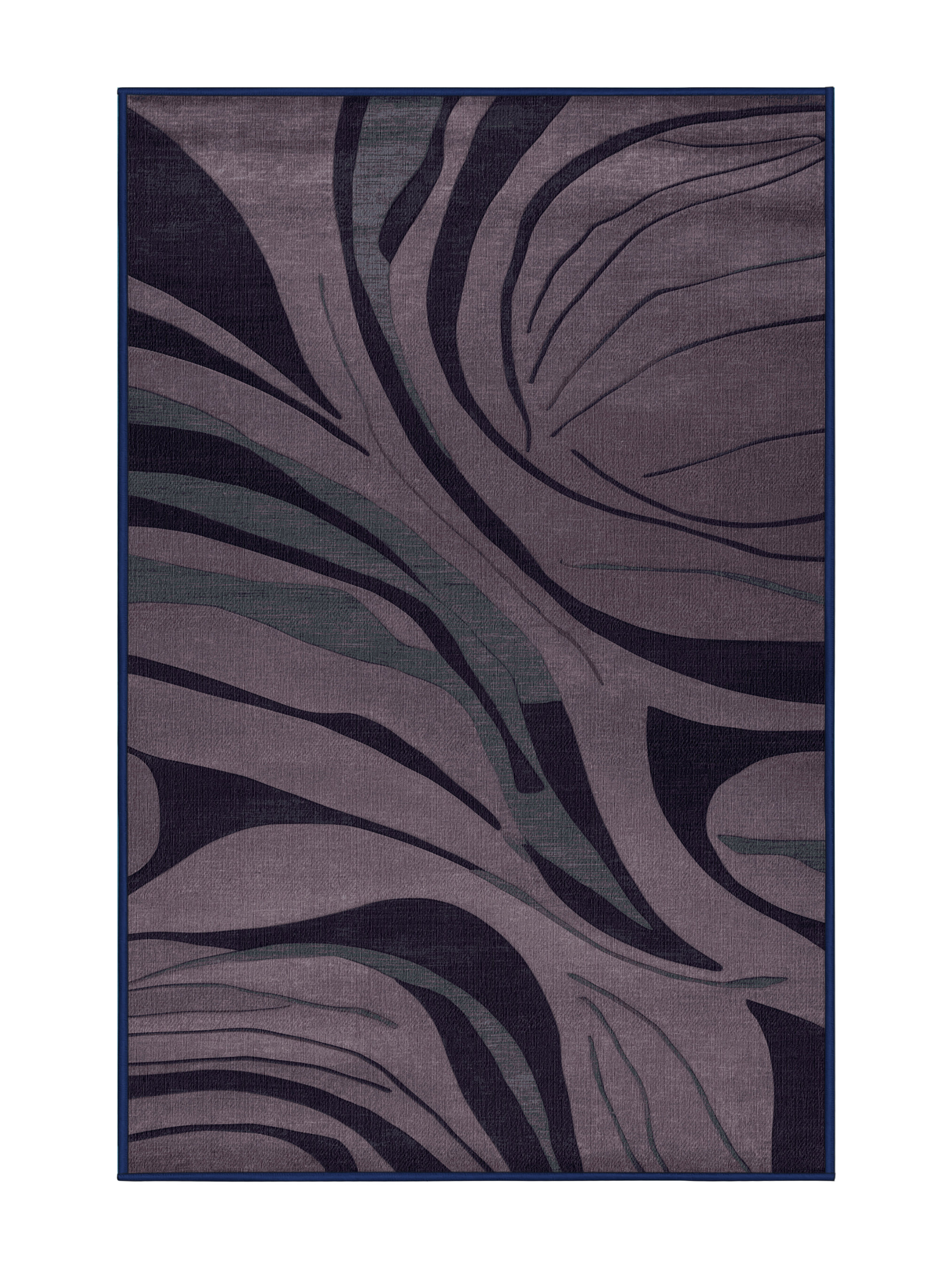 Hokku Designs Machine Washable Abstract Purple Area Rug | Wayfair