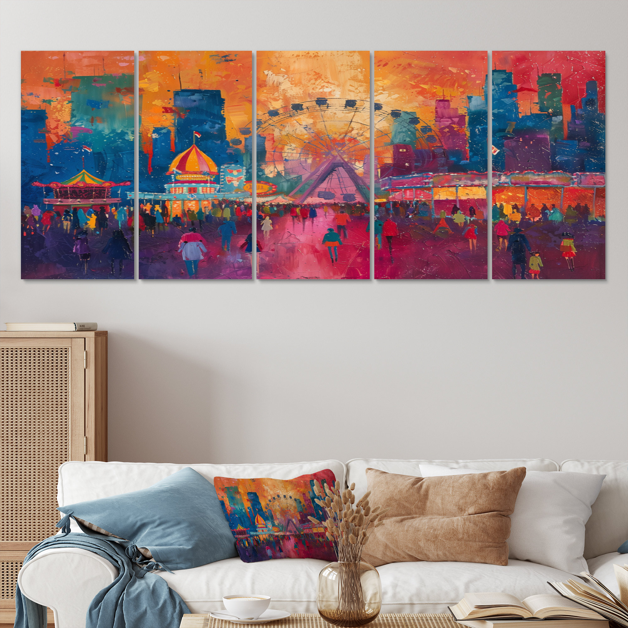 Winston Porter Colorful Amusement Parks Carnival Colors - Amusement ...