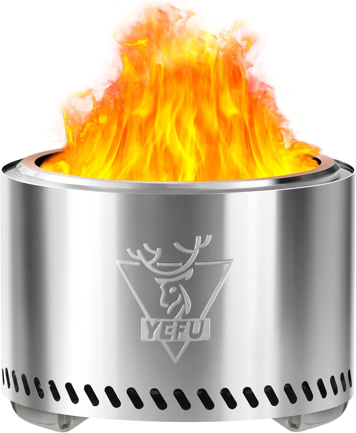 Latitude Run® Fire Pit with Removable Ash-Pan: Smokeless Firepit 304 ...