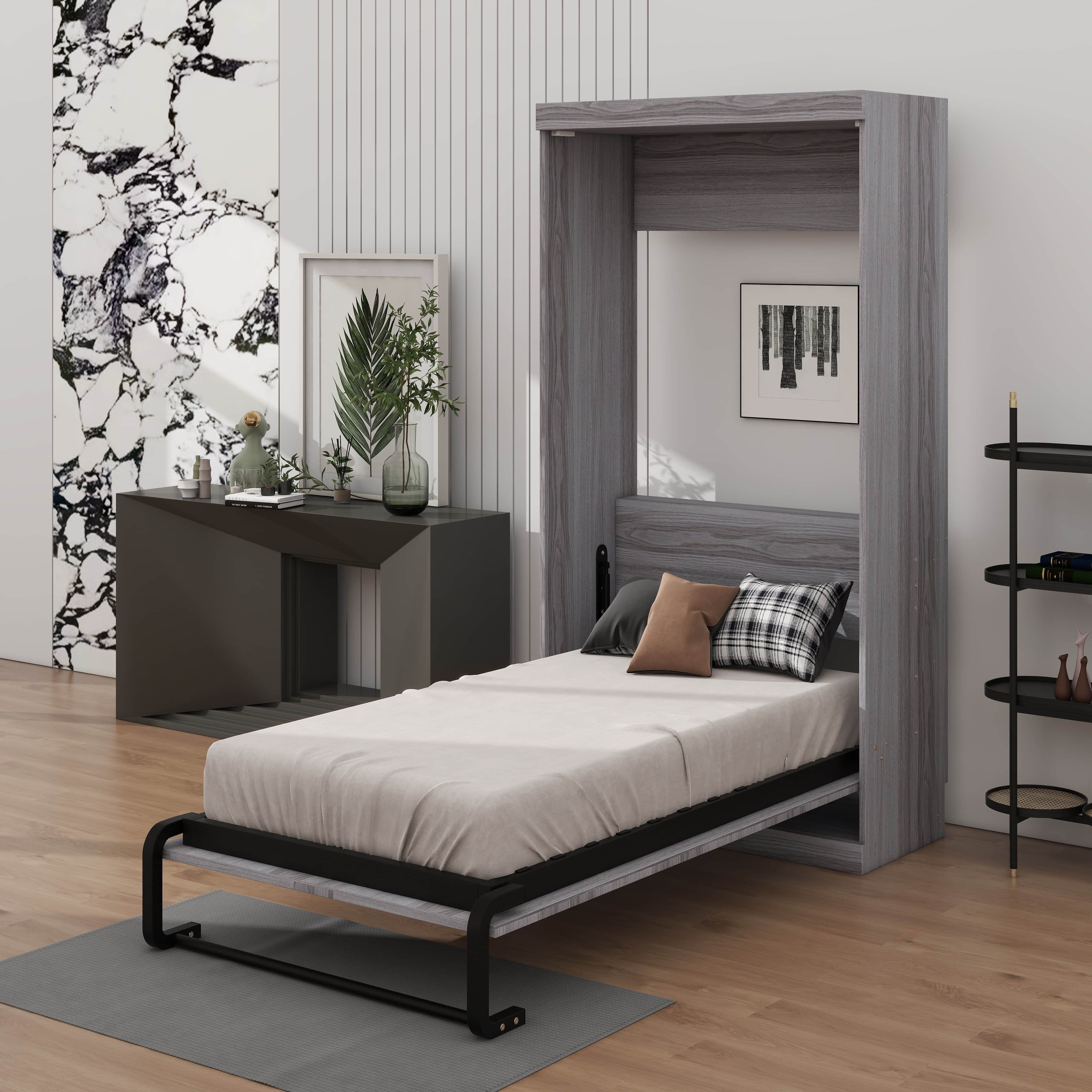 Red Barrel Studio® Twin-Size Wall-Mounted Murphy Bed | Wayfair