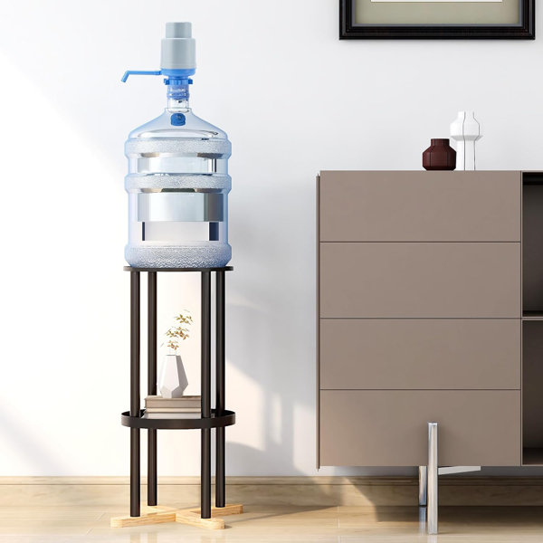 Latitude Run® Metal With Wood Water Dispenser Floor Stand, Water Stands ...