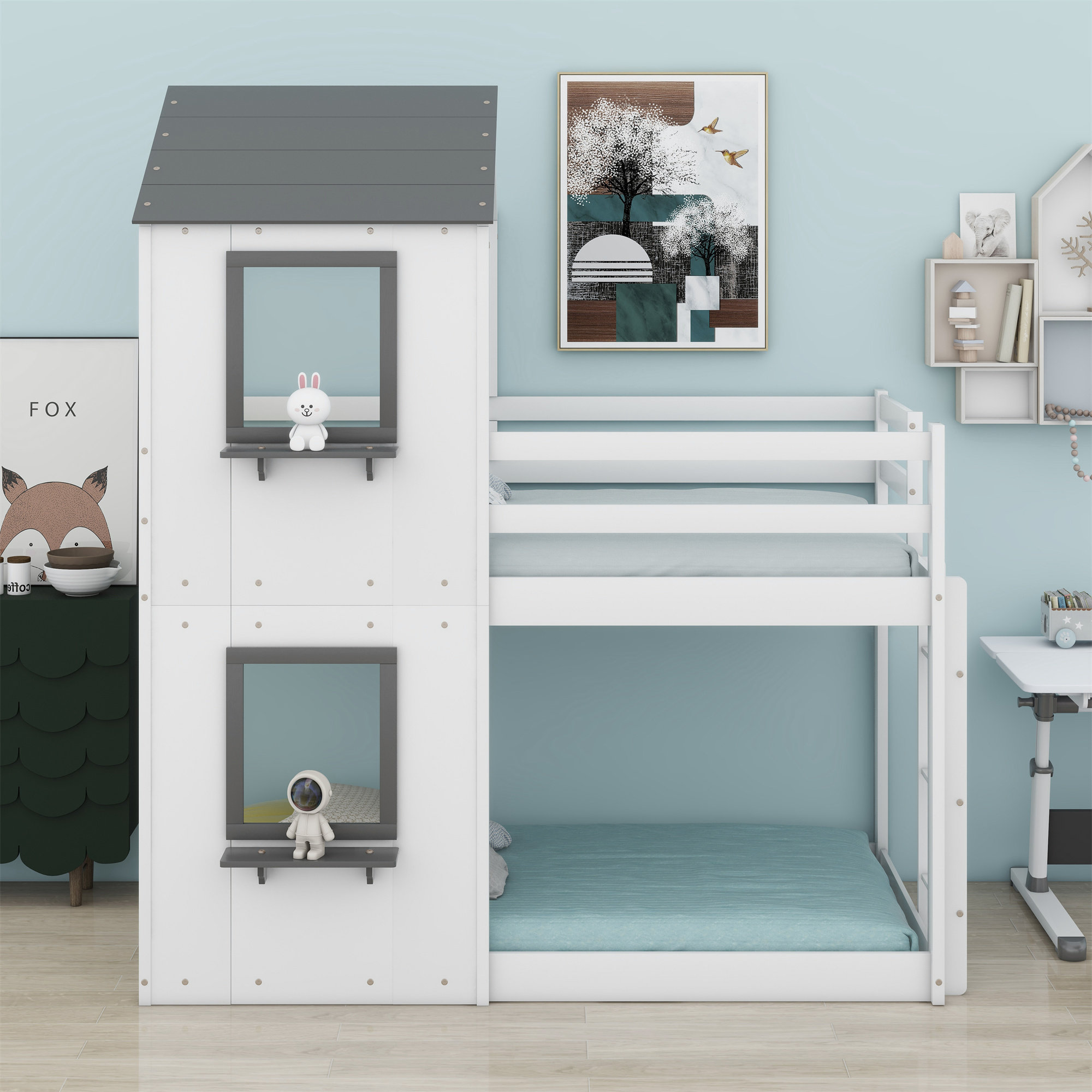 Harper Orchard Inglesbatch Kids Twin Over Twin Bunk Bed - Wayfair Canada