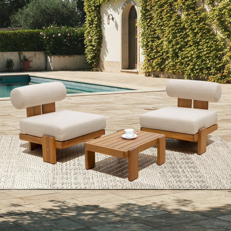 Ebern Designs Aurora Premium Patio Conversation Set, Outdoor Furniture ...