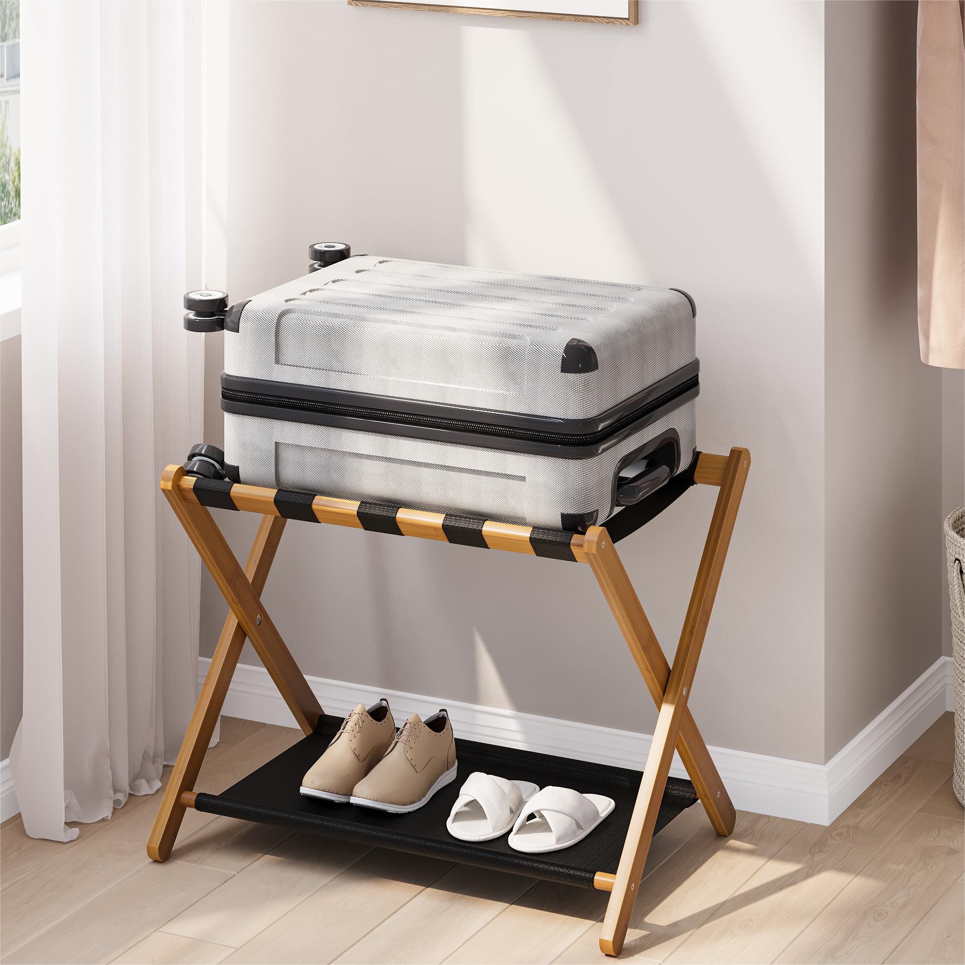 TOP OUT MIAMI, LLC A Folding Luggage Rack For 1 Piece Of Room, The ...